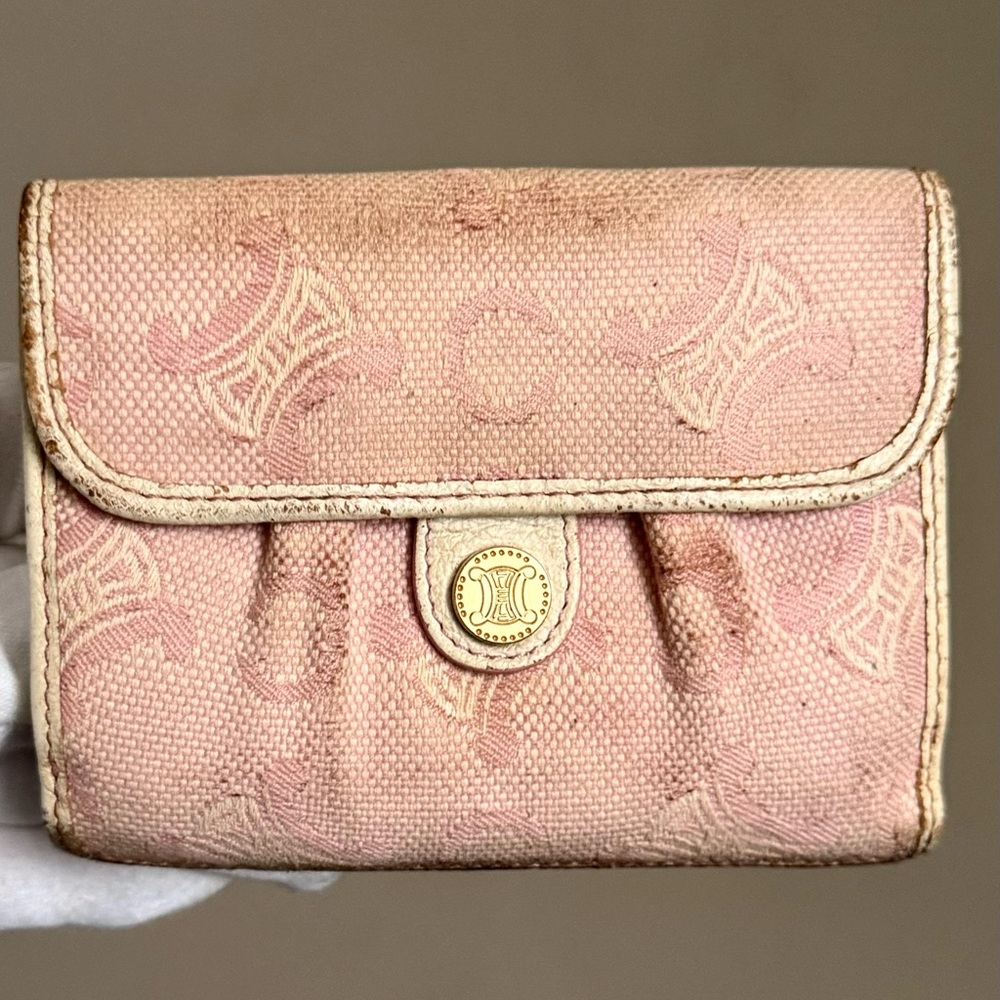 Celine Pink And White Wallet Vintage - Gem